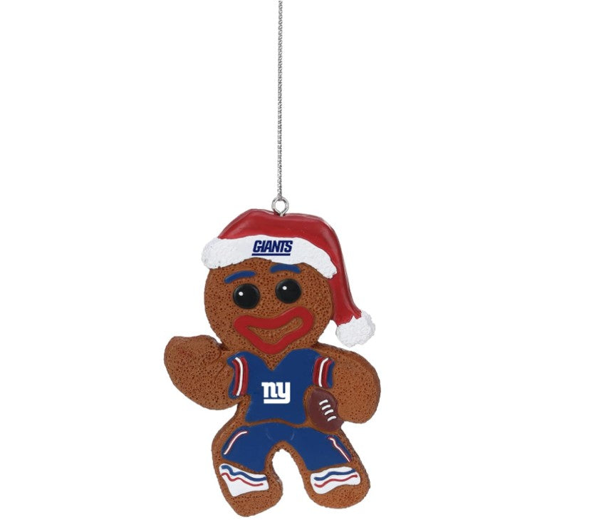 New York Giants Gingerbread Man in Uniform Ornament | NFL Football ...