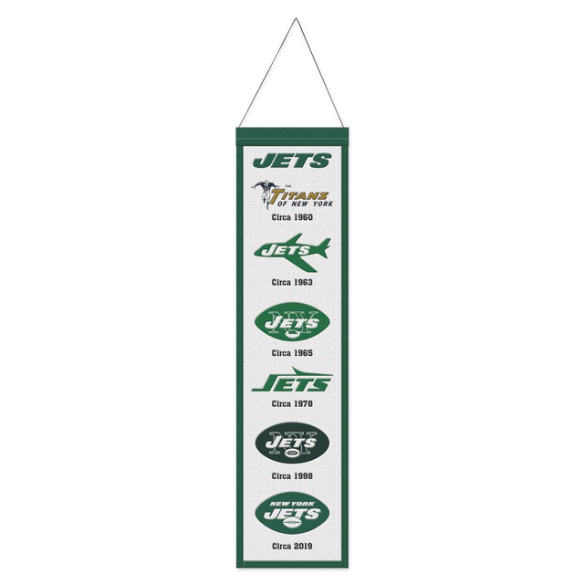 New York Jets 8" x 32" Wool Banner | NFL Football Pennants, Banners ...