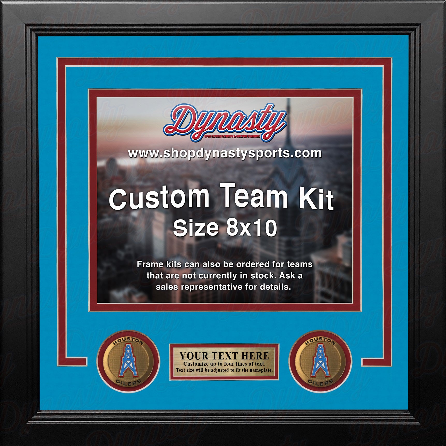 Houston Oilers Throwback Custom NFL Football 8x10 Picture Frame Kit ...