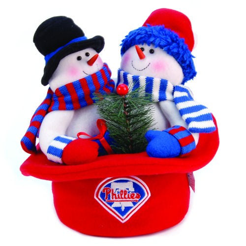 Philadelphia Phillies Two Snowmen Top Hat | Baseball Ornaments ...