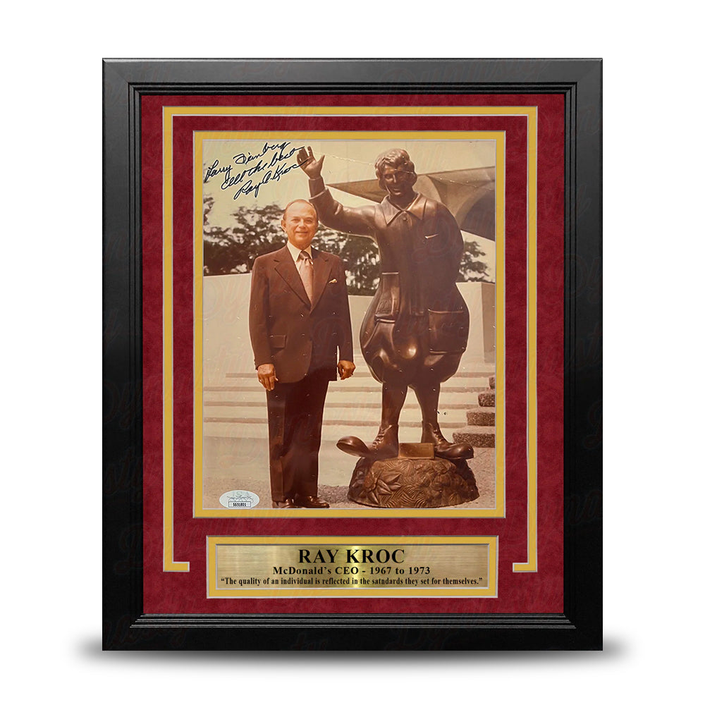 Ray Kroc McDonald's CEO Autographed 8" x 10" Framed Photo | Historical ...