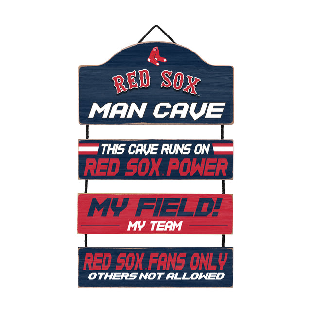 Boston Red Sox Man Cave Dangle Sign | Baseball Signs, Banners, and Posters