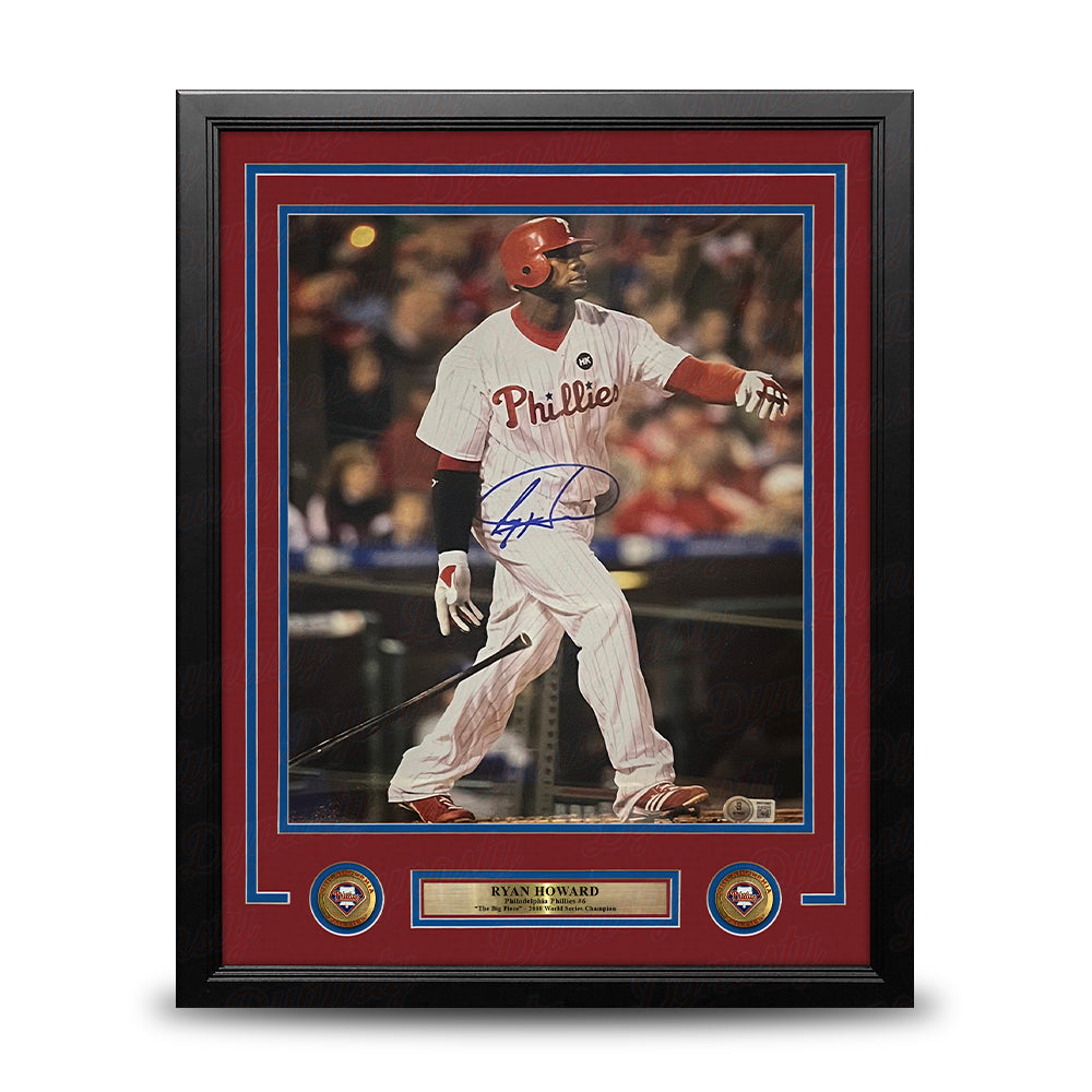 Ryan Howard Philadelphia Phillies Autographed 16" x 20" Framed Baseball ...