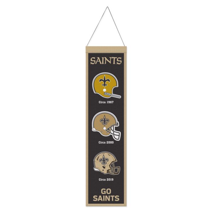New Orleans Saints 8" x 32" Wool Banner | NFL Football Pennants ...