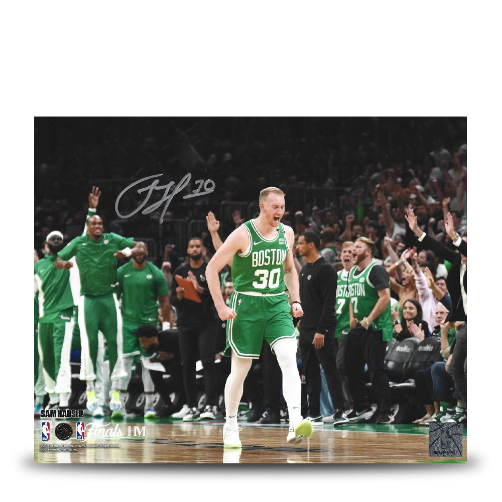 Sam Hauser Celebration Autographed Boston Celtics 11" x 14" NBA Finals ...