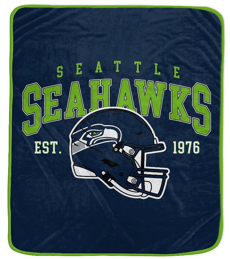 Seattle Seahawks 50" x 60" Vintage Arch Block Blanket | Football ...