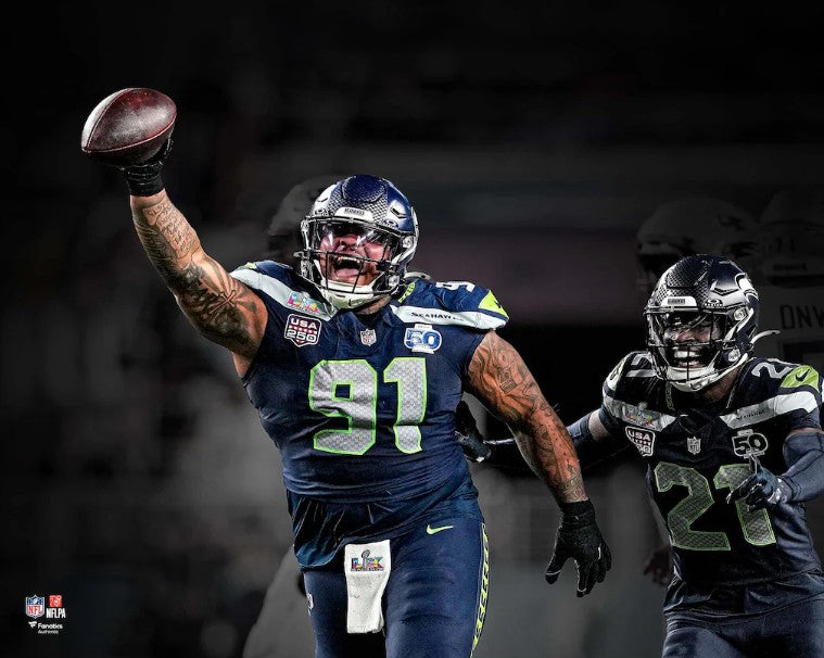 Byron Murphy Super Bowl LX Fumble Recovery Seattle Seahawks 8x10 Photo