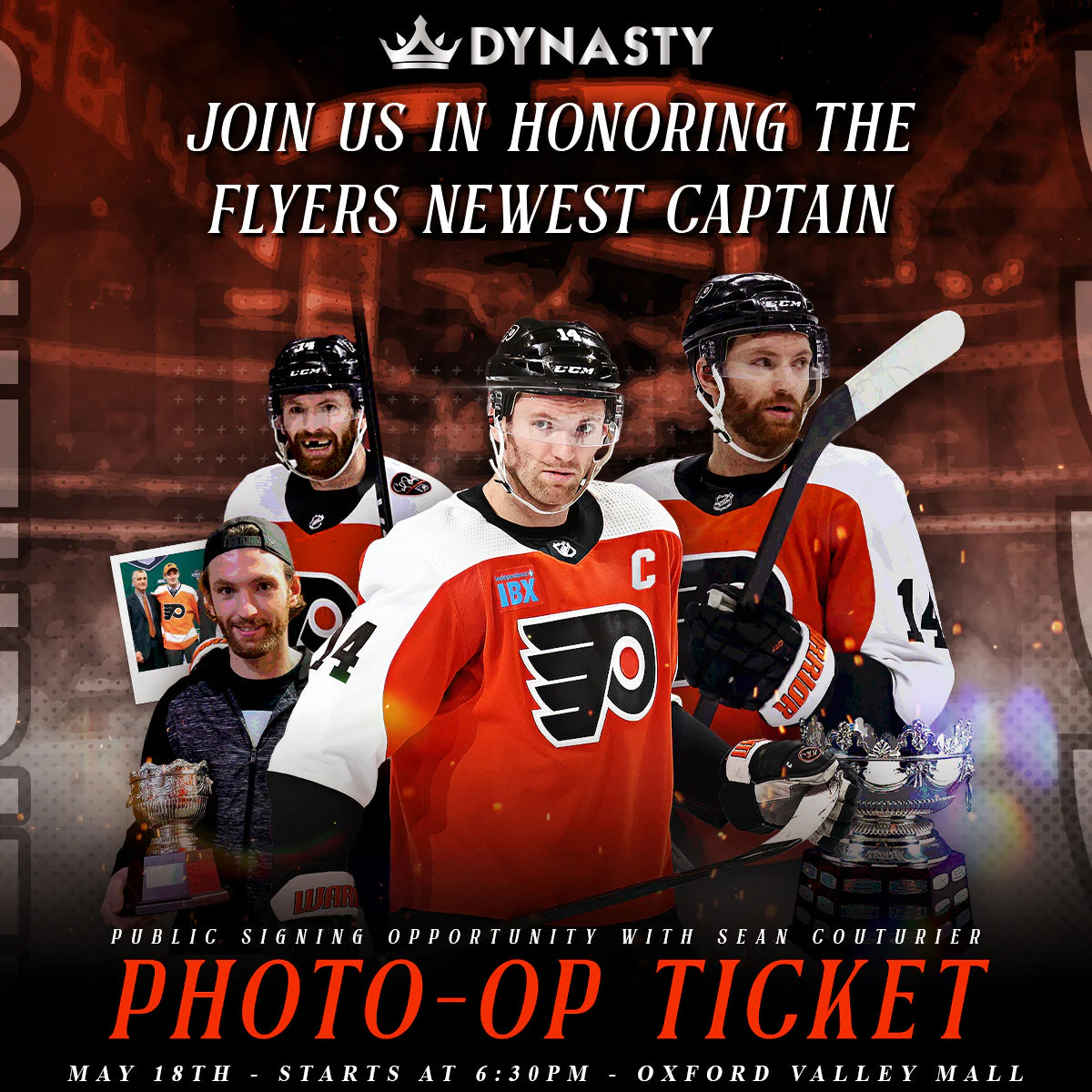 Sean Couturier Philadelphia Flyers Captain Celebration Experience Tickets