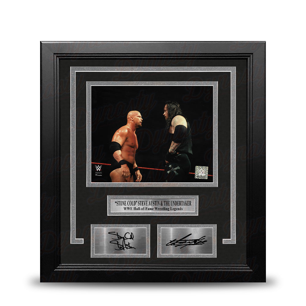 Stone Cold Steve Austin & The Undertaker 8x10 Framed WWE Wrestling ...