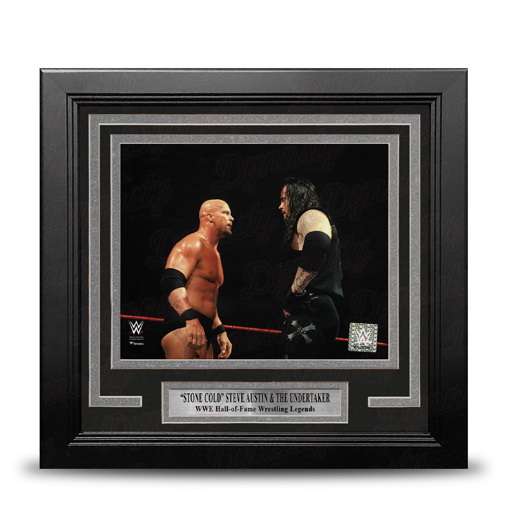 Stone Cold Steve Austin & The Undertaker 8" x 10" Framed WWE Wrestling ...