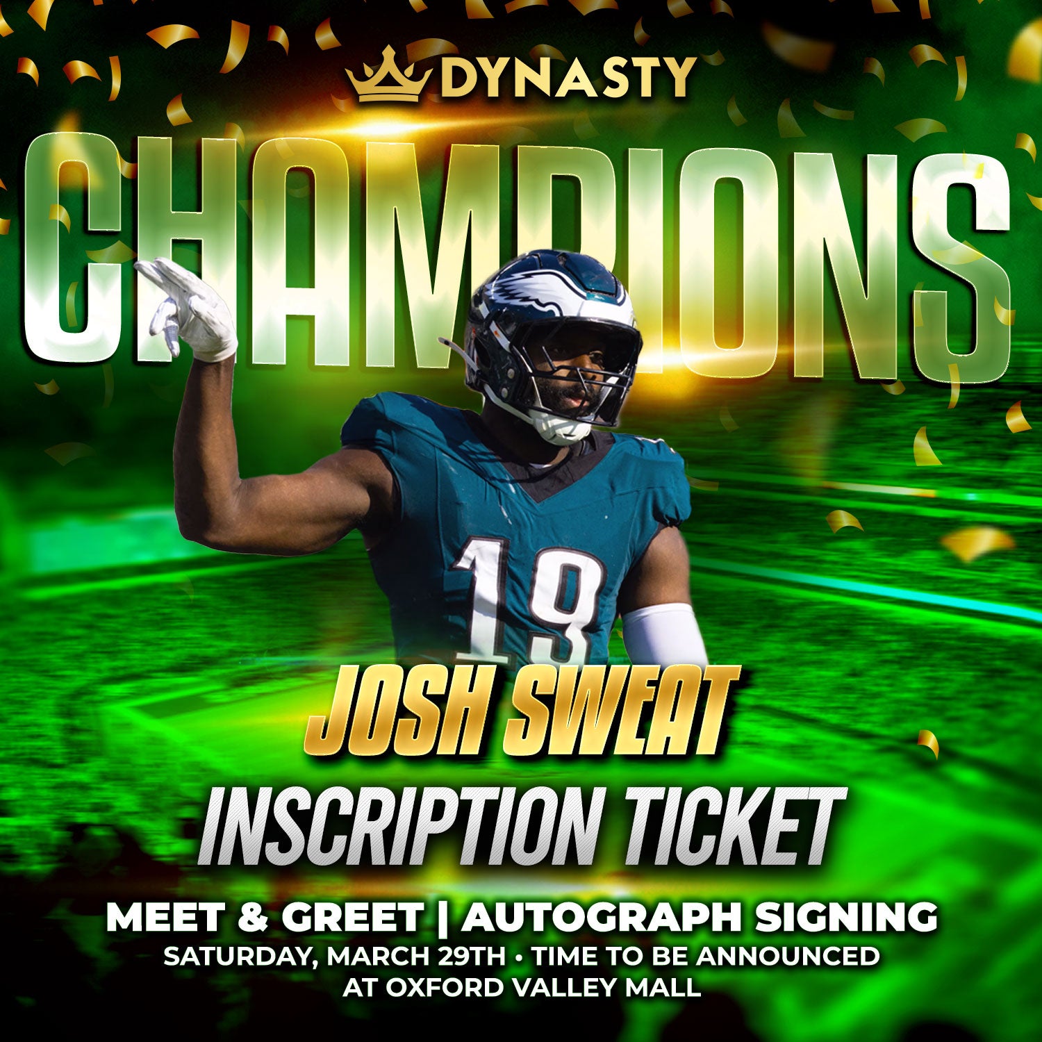 Josh Sweat Inscription Ticket