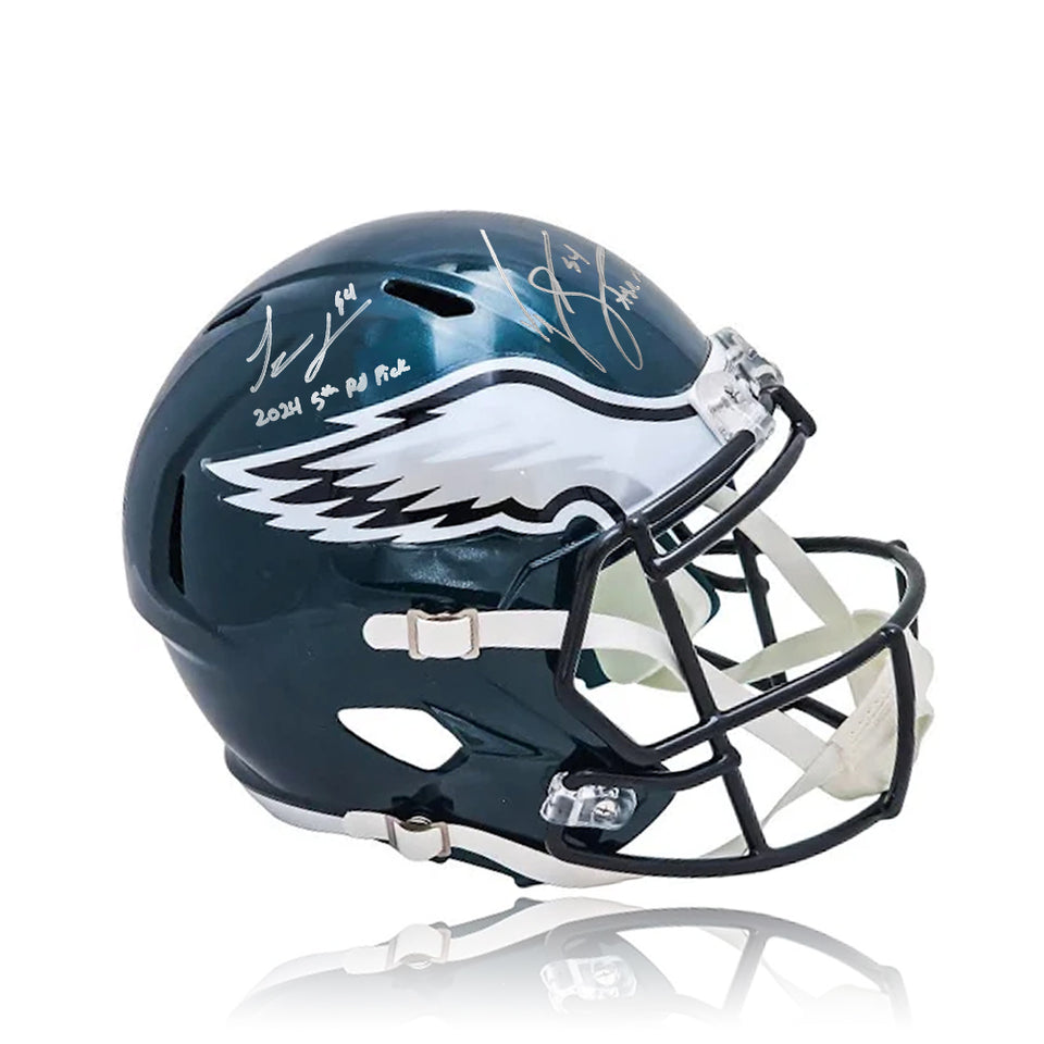Jeremiah Trotter, Sr. & Jr. Philadelphia Eagles Autographed Football ...