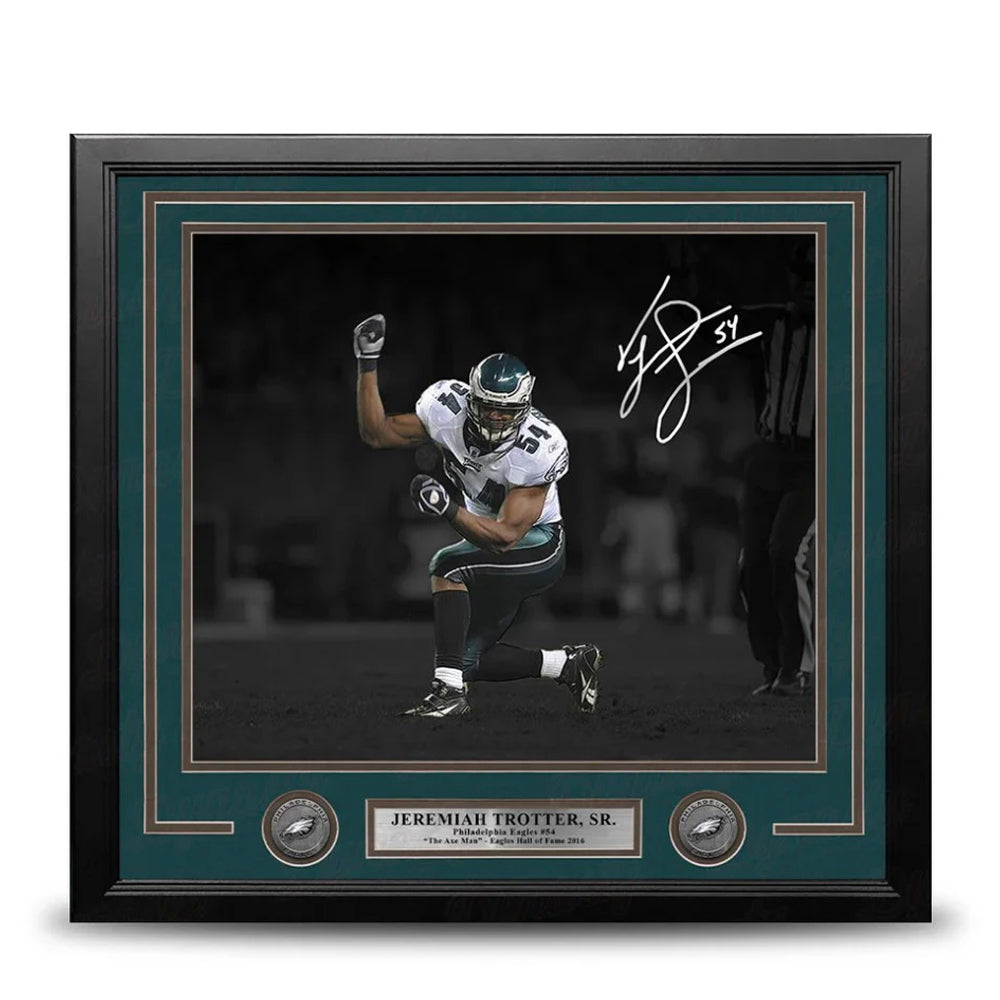 Jeremiah Trotter, Sr. Blackout Philadelphia Eagles Autographed 16" x 20 ...