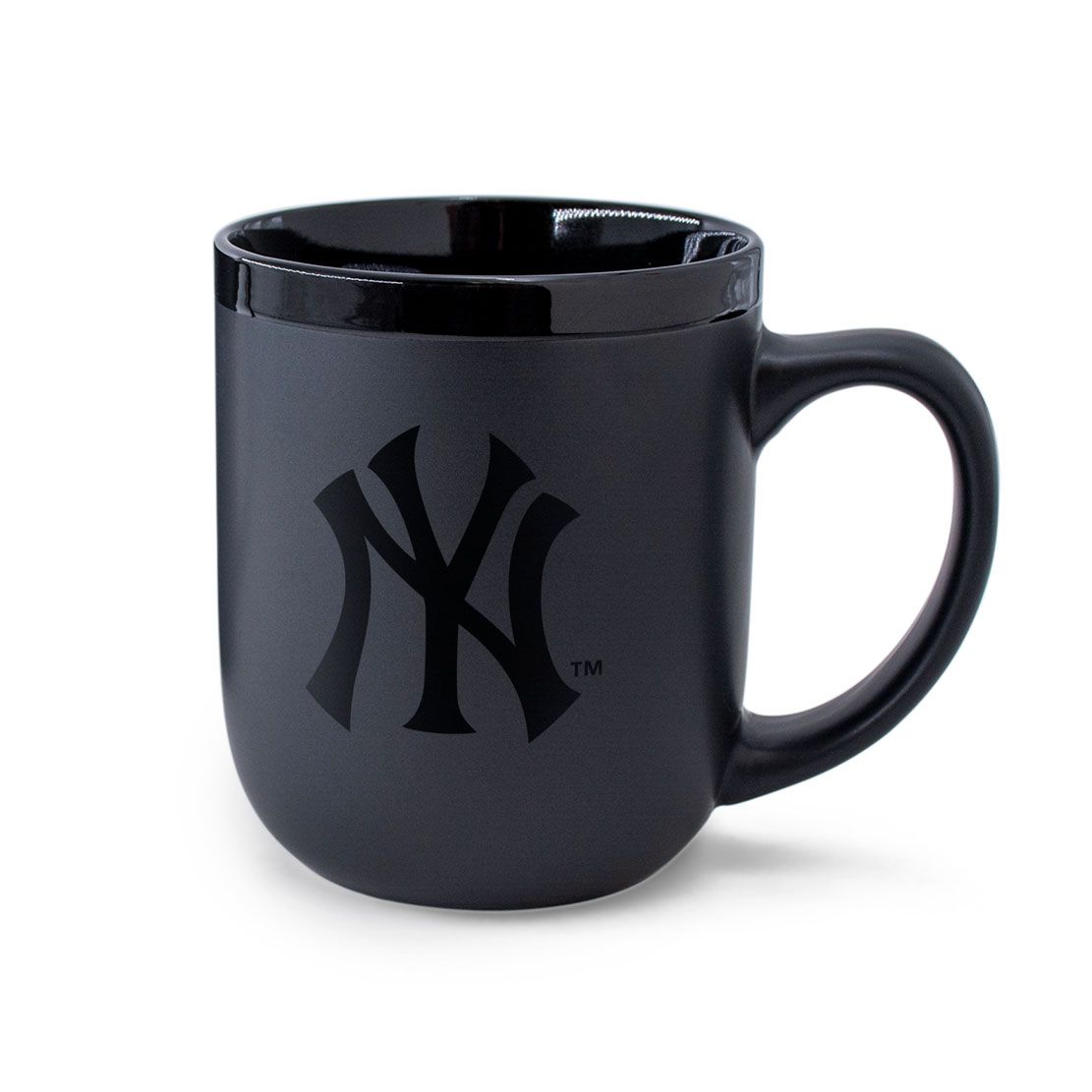 New York Yankees 17 oz. Matte Black Mug | Baseball Drinkware, Glasses ...
