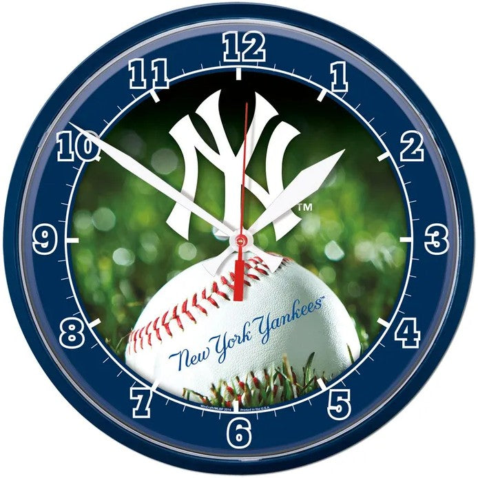 New York Yankees Round 12.75" Wall Clock | MLB Baseball Clocks