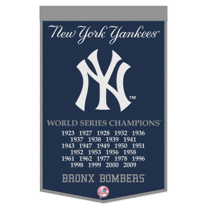 New York Yankees 24" x 38" Primary Wool Banner | MLB Baseball Pennants ...
