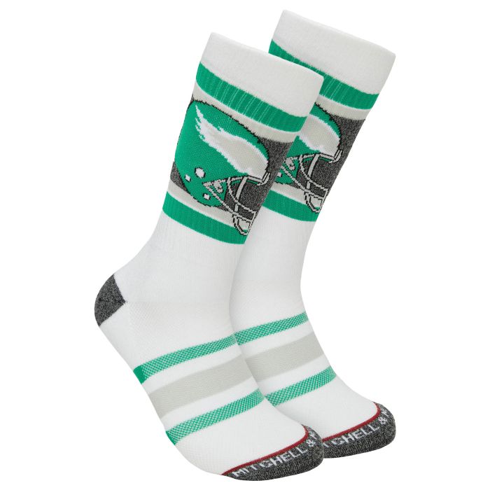 Philadelphia Eagles Mitchell & Ness Throwback Interception Crew Socks ...