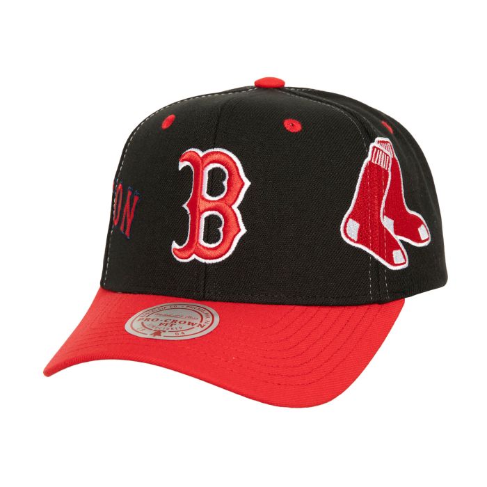 Boston Red Sox Overbite Mitchell & Ness Logo Hat | Red Sox Hats & Apparel
