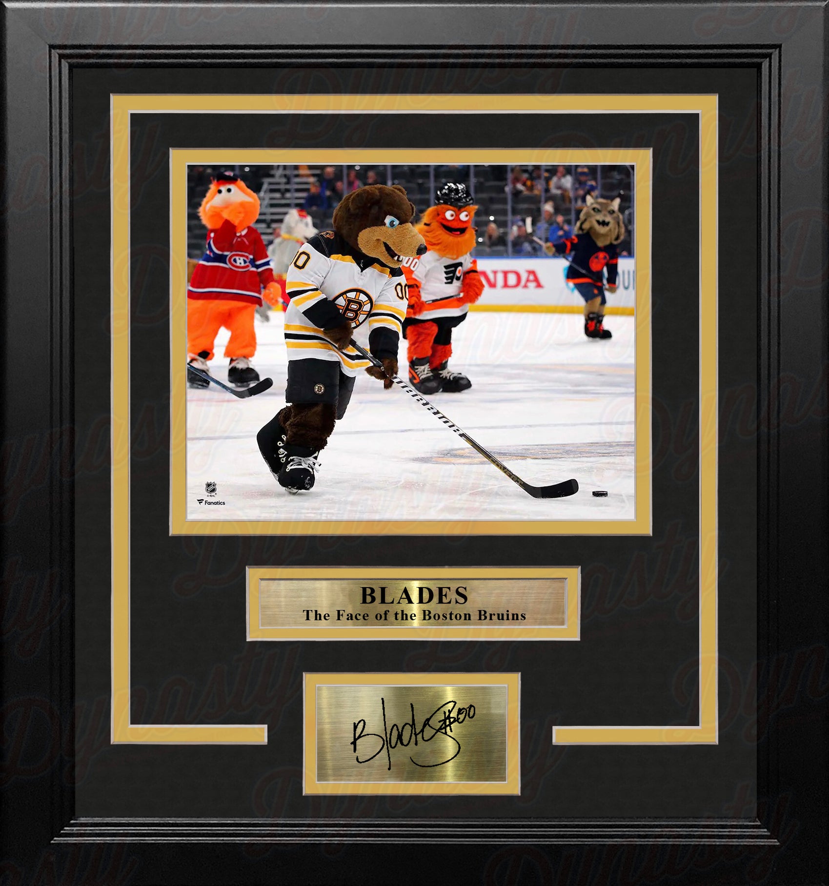 Blades Skating on the Ice Boston Bruins 8" x 10" Framed Mascot Photo ...
