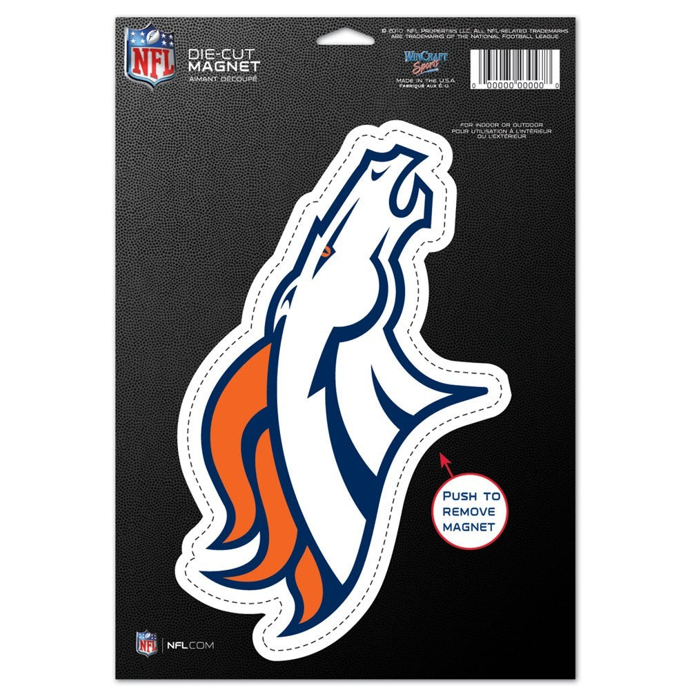 Denver Broncos NFL Football 8" Die-Cut Magnet | NFL Football Magnet ...