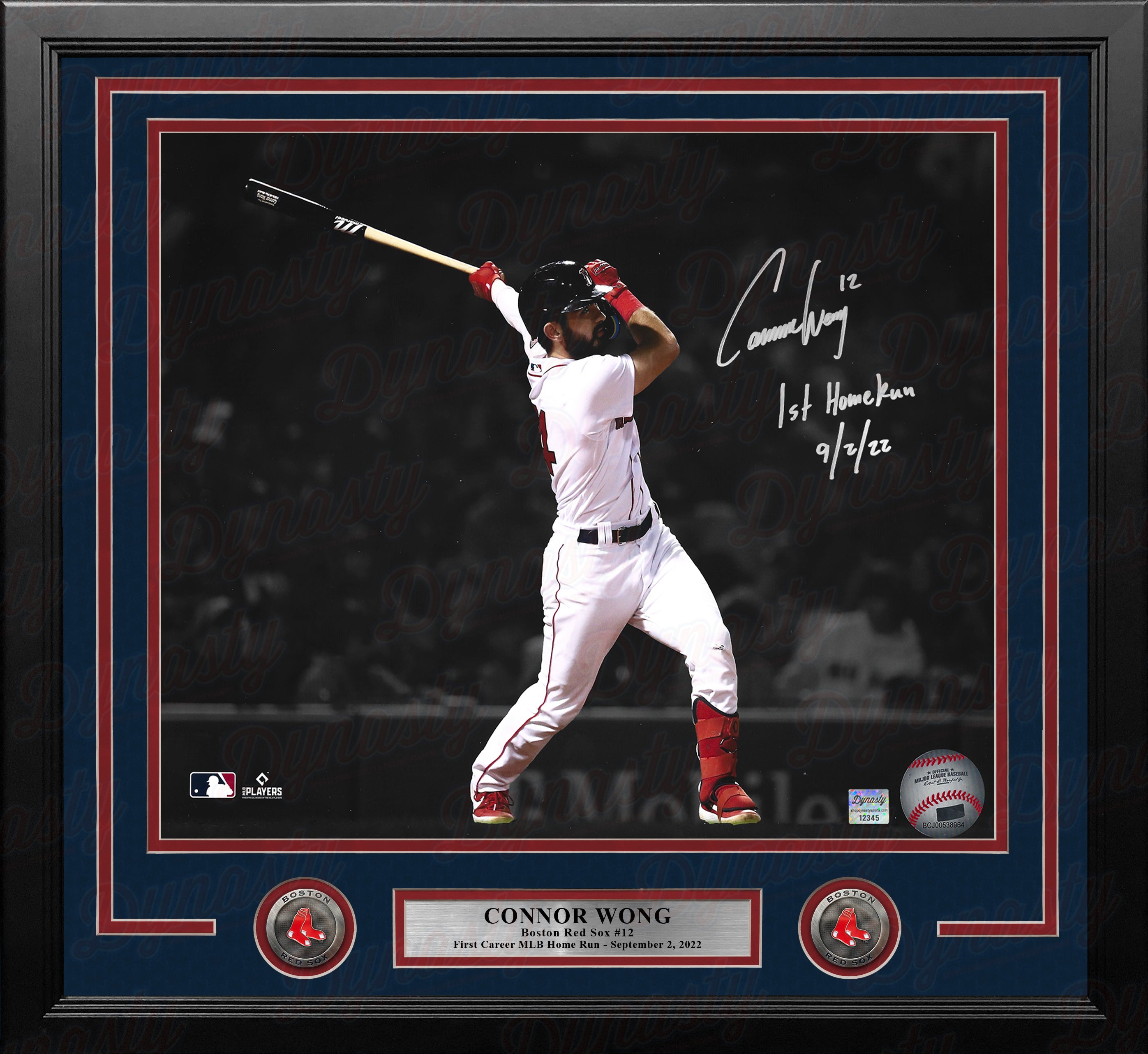 Connor Wong Boston Red Sox Autographed 16x20 Framed Photo Inscr. 1st ...