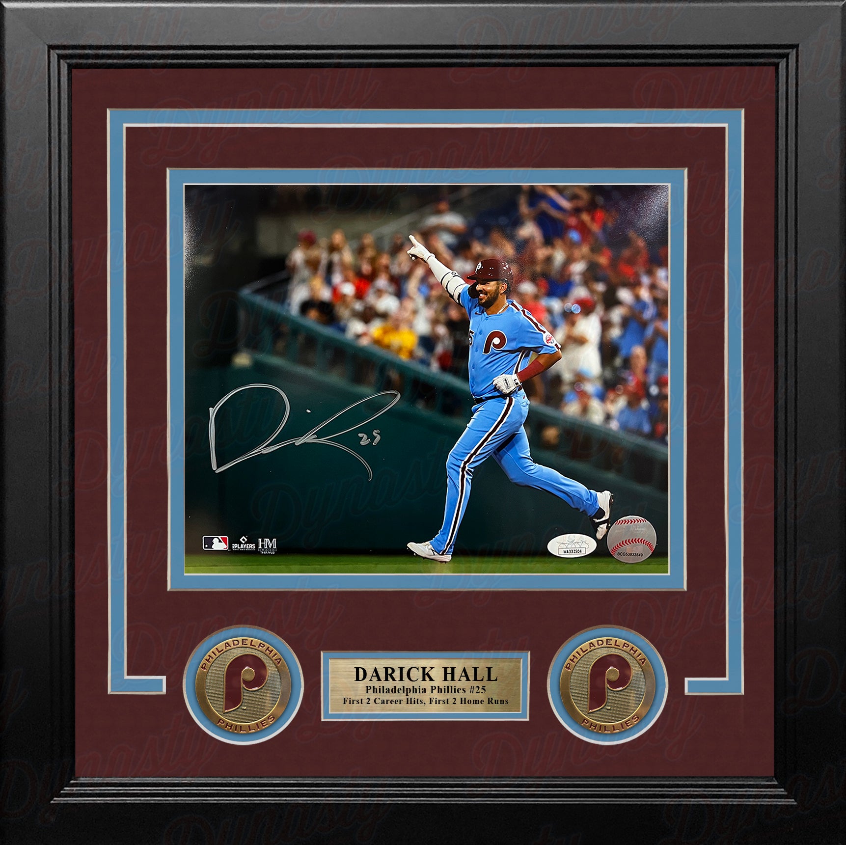 Darick Hall Home Run Celebration Philadelphia Phillies Autographed ...