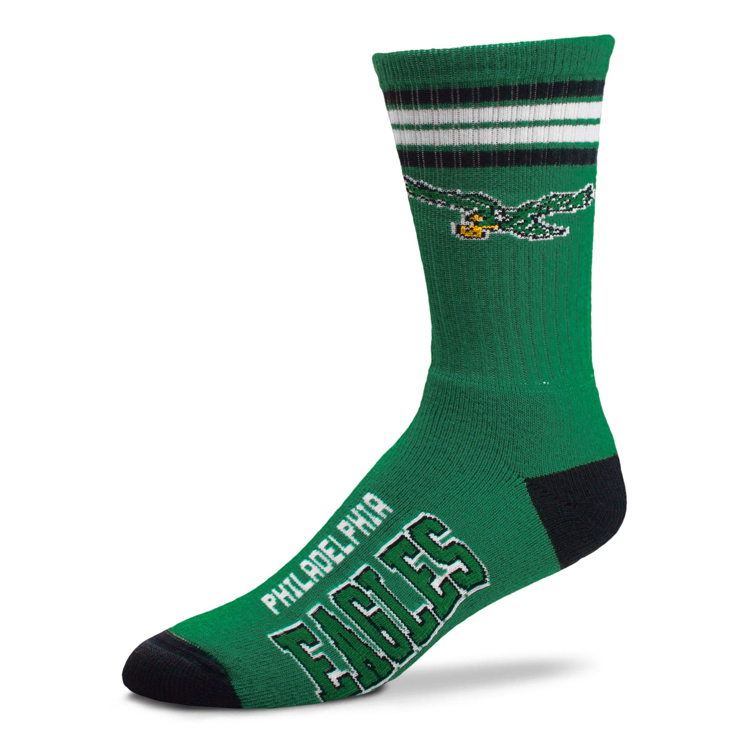 Philadelphia Eagles Throwback Men's 4 Stripe Deuce Socks | Football ...