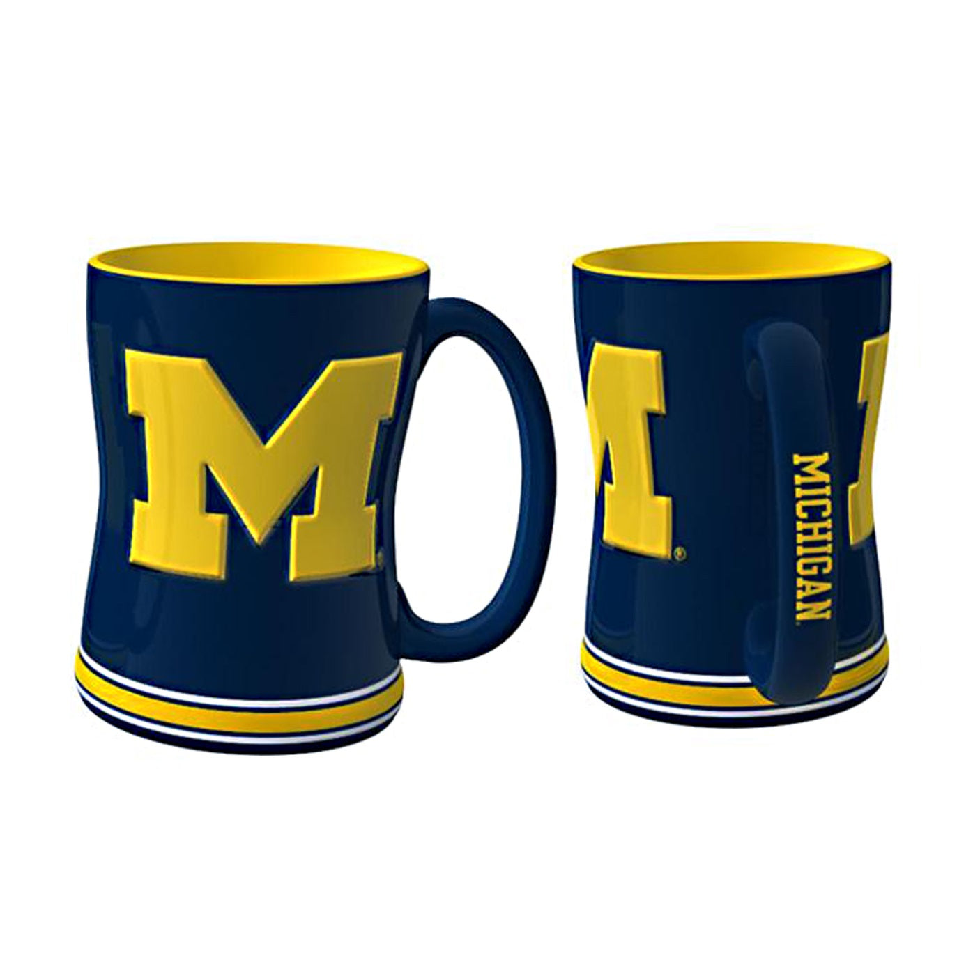 Michigan Wolverines Logo Relief Coffee Mug | College Drinkware, Glasses ...