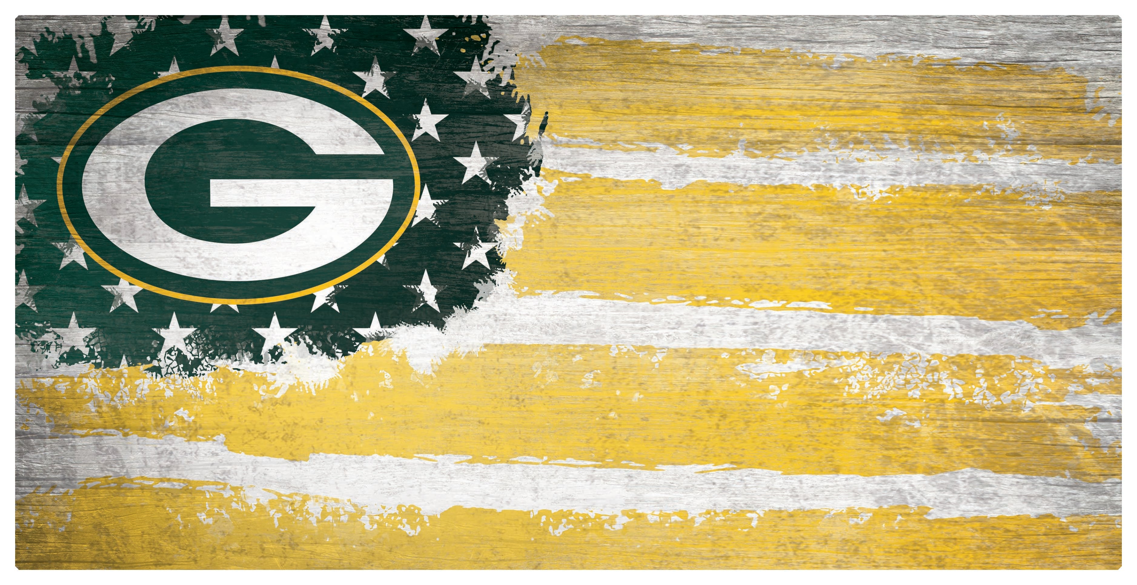 Green Bay Packers Team Flag Wooden Sign | Football Signs, Banners, and ...