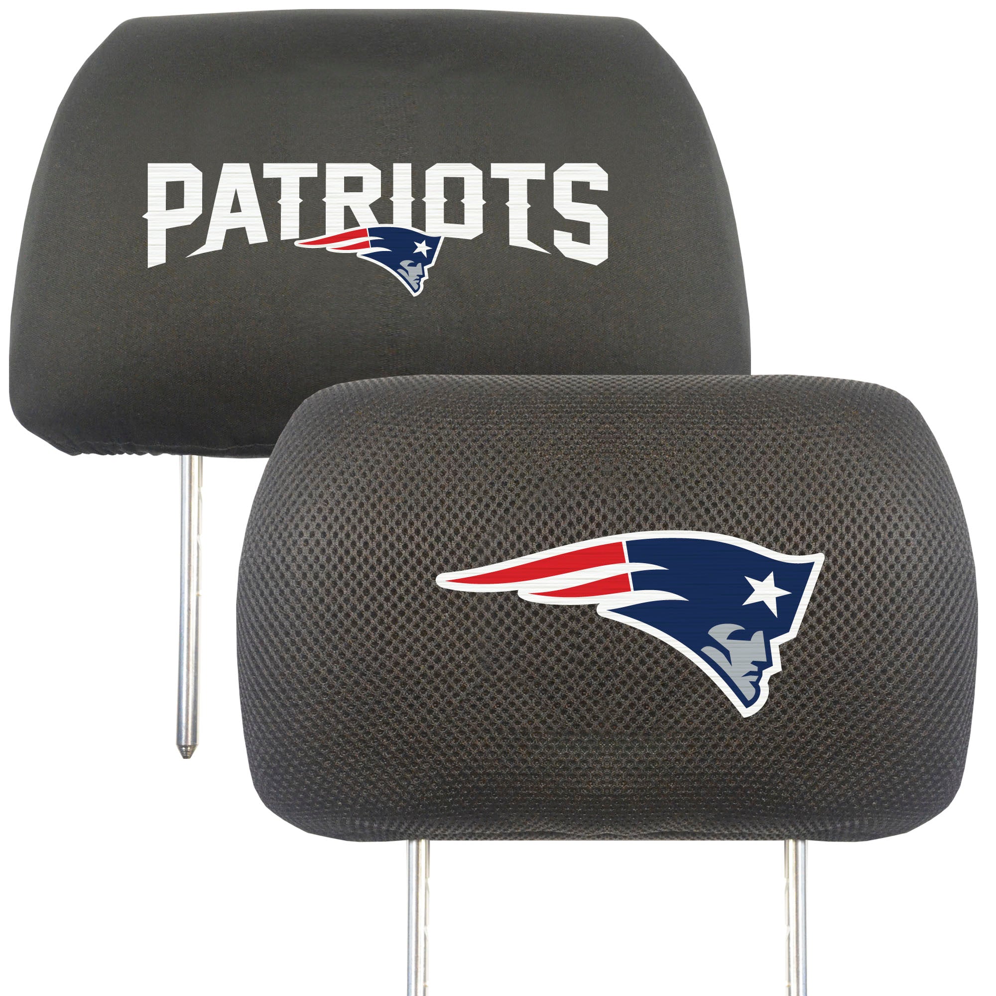 New England Patriots 2-Pack Headrest Covers | NFL Football Car Accessories