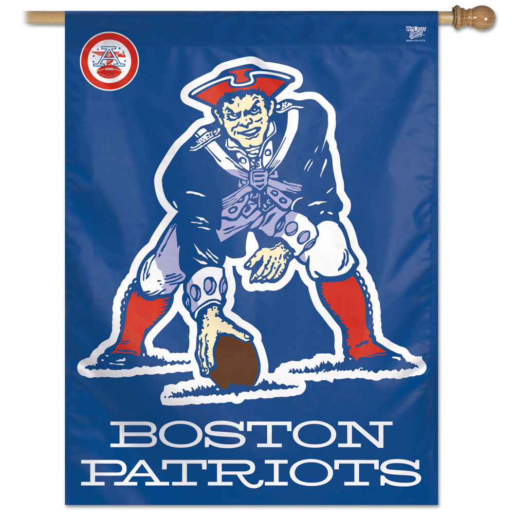New England Patriots Throwback Vertical Flag | NFL Football Pennants ...