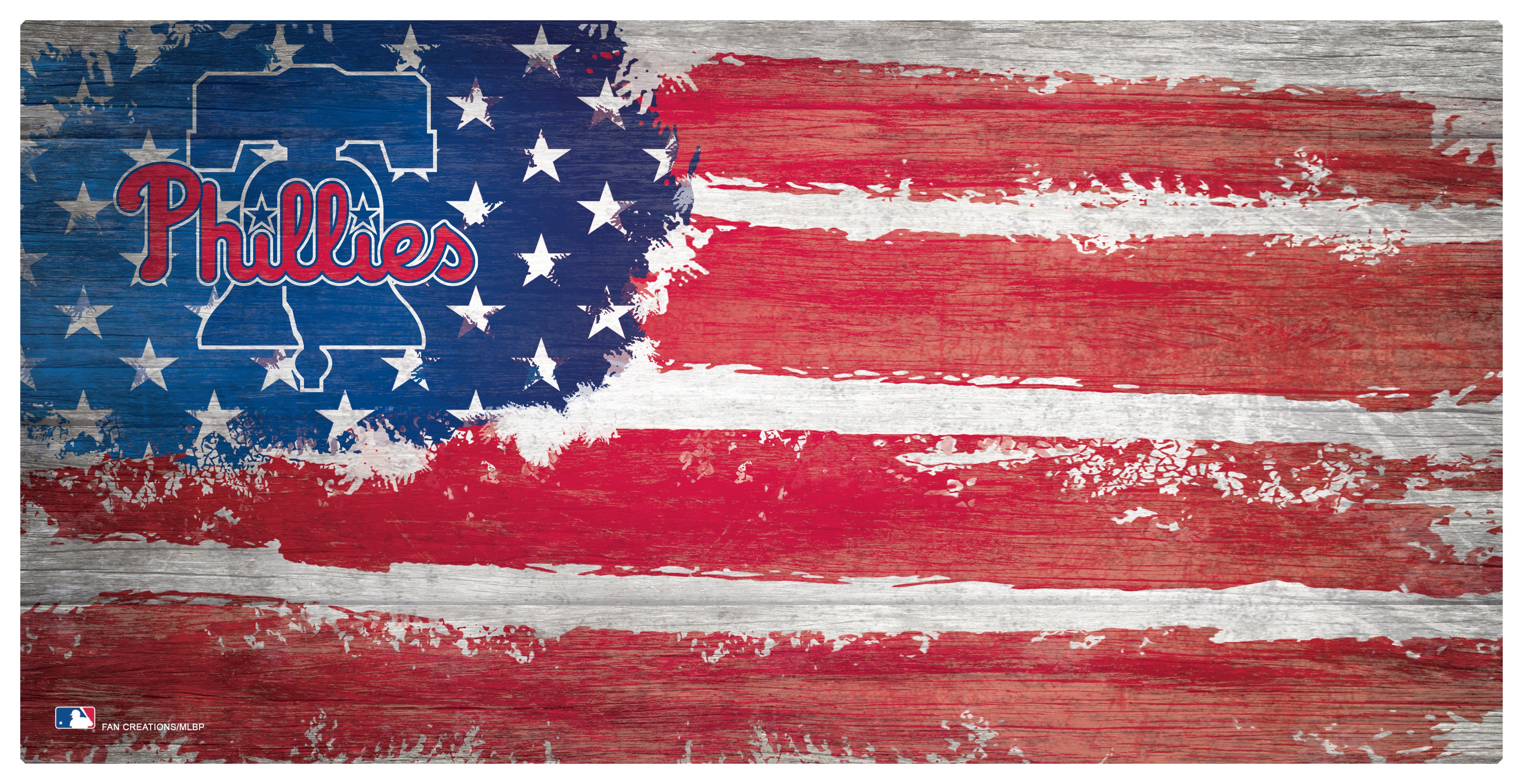 Philadelphia Phillies Team Flag Wooden Sign | Baseball Signs, Banners ...
