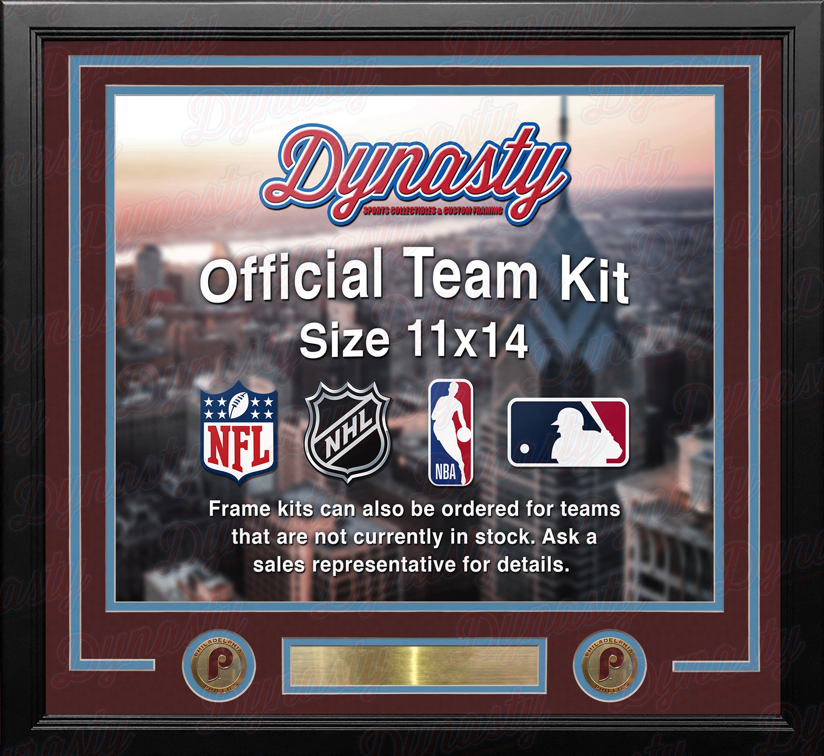 Philadelphia Phillies Throwback Custom MLB Baseball 11x14 Picture Frame ...