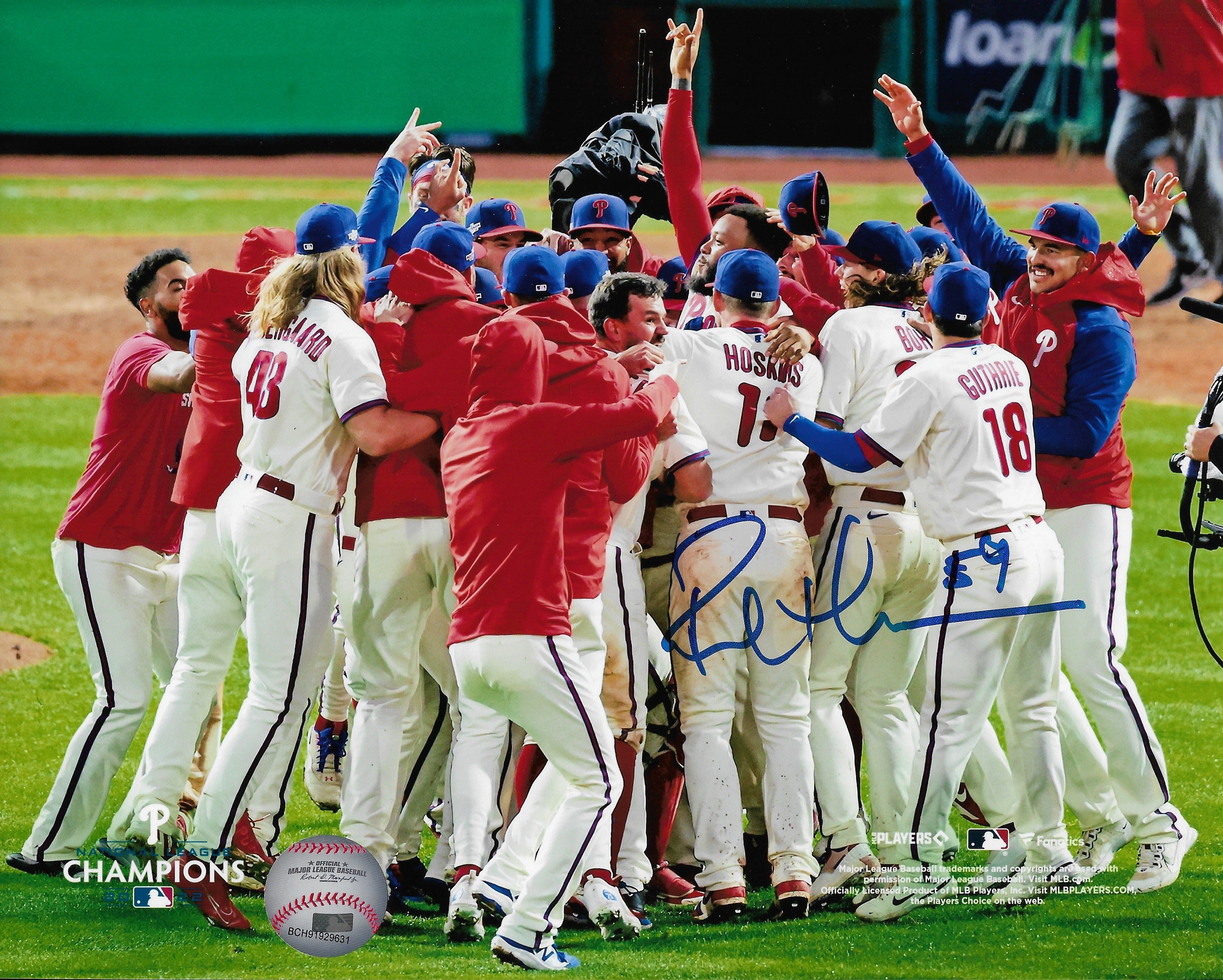 Rob Thomson 2022 NL Champions Mound Celebration Philadelphia Phillies ...