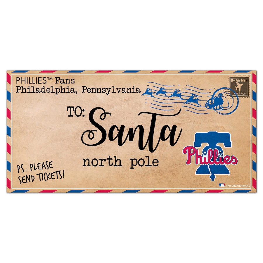 Philadelphia Phillies 6'' x 12'' Letter to Santa Sign | Sports Holiday ...