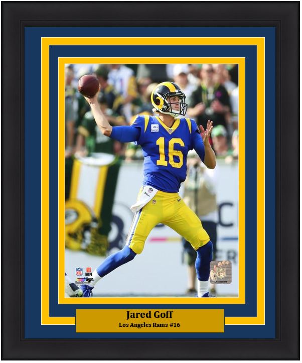 Jared Goff in Action Los Angeles Rams NFL Football Framed Photo | NFL ...