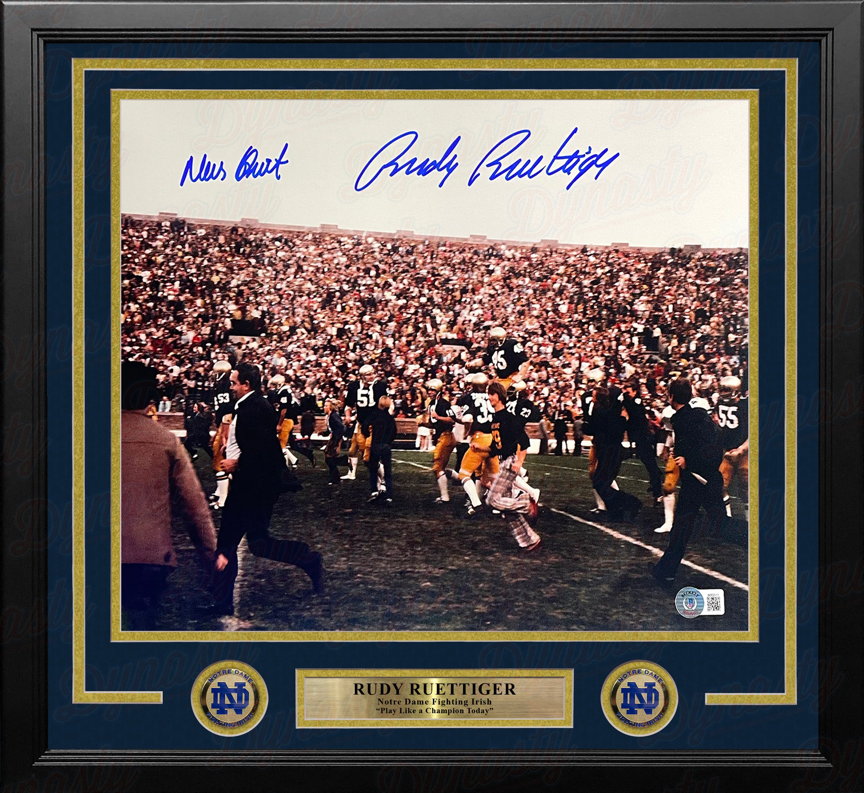 Rudy Ruettiger Notre Dame Fighting Irish Autographed 11" x 14" Framed ...