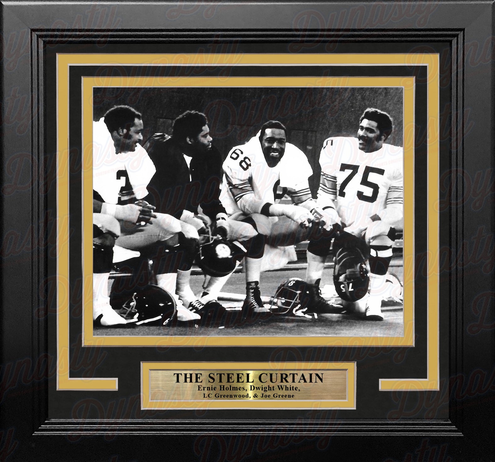 The Steel Curtain on the Bench Pittsburgh Steelers 8" x 10" Framed ...