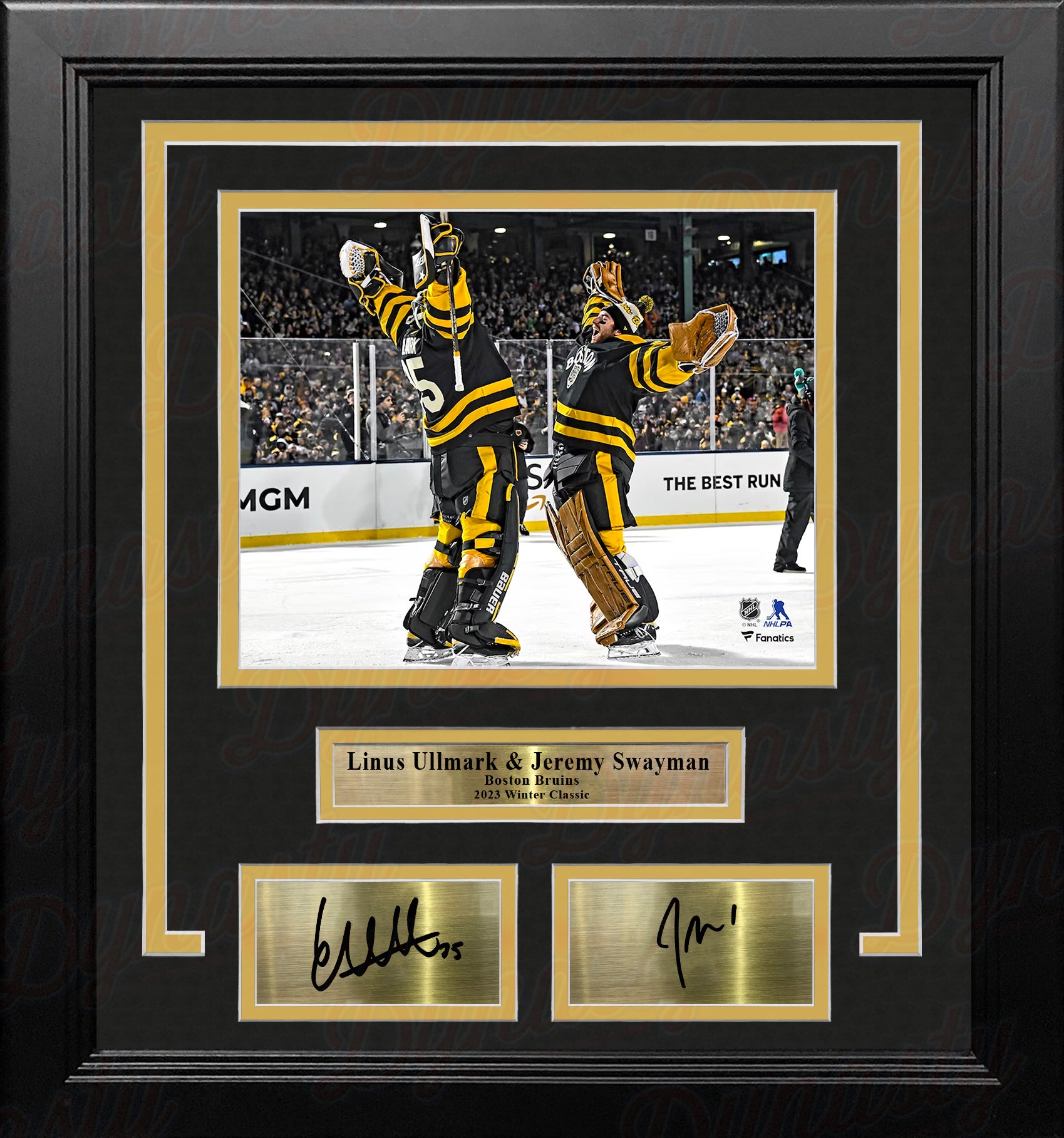 Linus Ullmark & Jeremy Swayman 2023 Winter Classic Boston Bruins 8" x ...