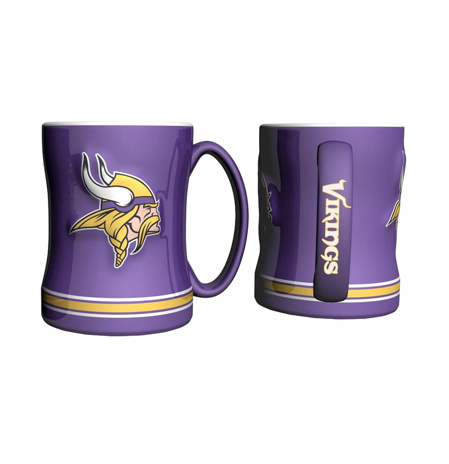 Minnesota Vikings Logo Relief Coffee Mug | Football Drinkware, Glasses ...