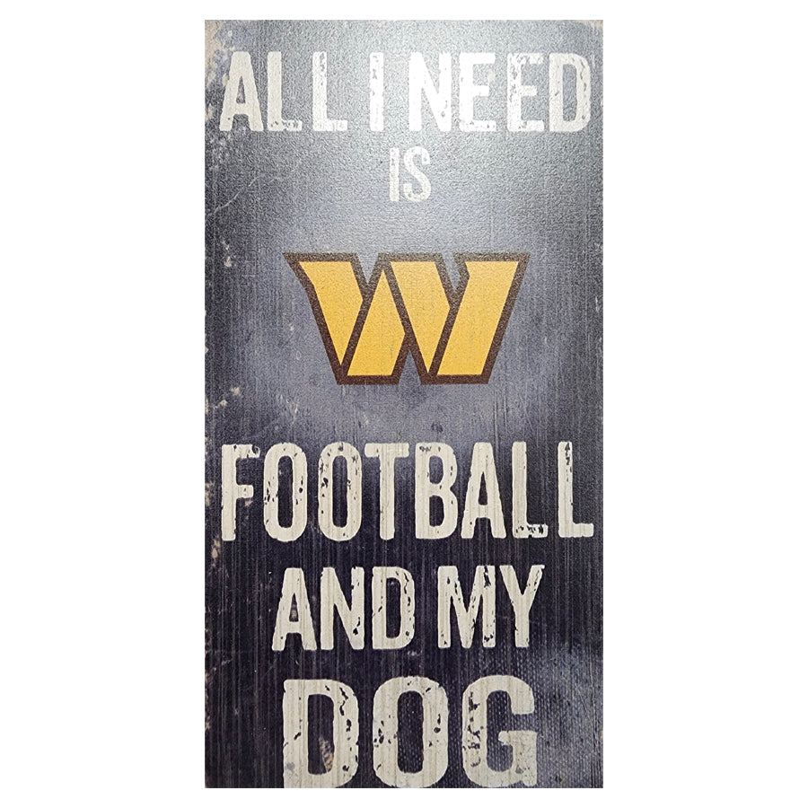 Washington Commanders Football and My Dog Wooden Sign | Football Signs ...